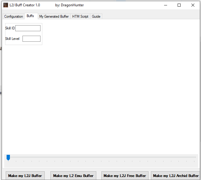[Share] L2j buffer creator - C1 - Interlude - L2JBrasil - A Maior e mais antiga Comunidade de ...