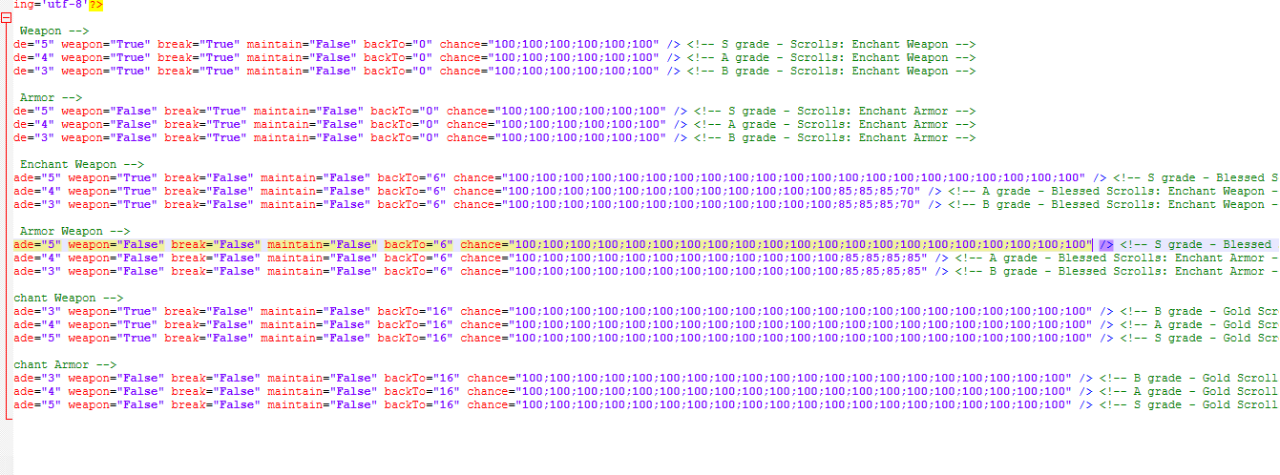 Como alterar o safe e max enchant da revisão L2JACIS 400-29 alguem ...